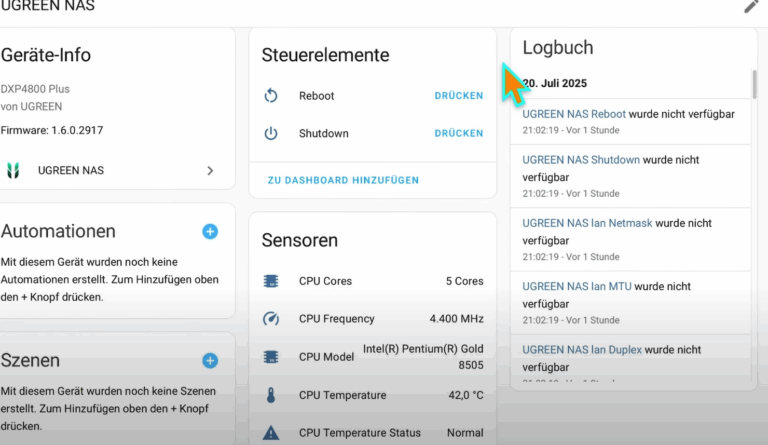 Ugreen NAS & Home Assistant: So liest du dein NAS perfekt aus - Smartzeug.com
